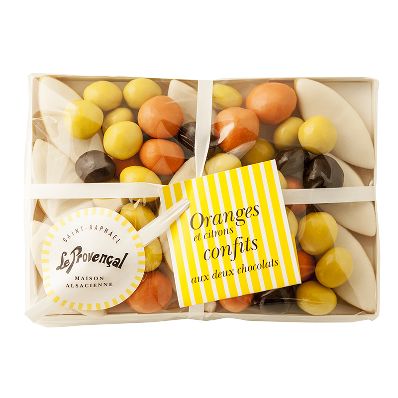 Box Calissons Agrumes confits aux 2 chocolats